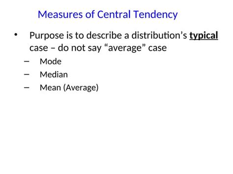 Lecture No 4 Center Tendendy And Dispersionppt