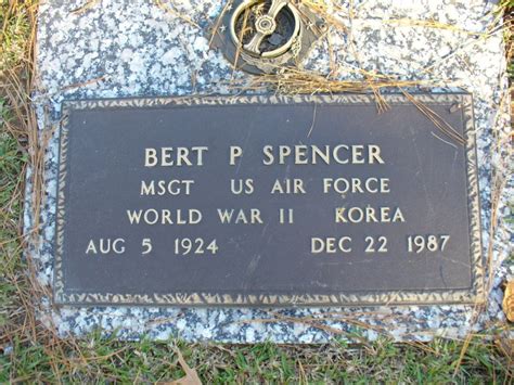 Bert P Spencer 1924 1987 Find A Grave Memorial