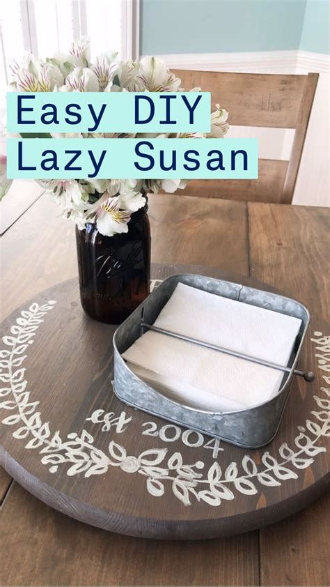 Easy DIY Lazy Susan Diy Lazy Susan Wood Crafts Diy Wood Crafts