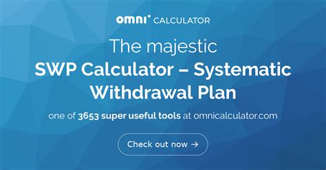 SWP Calculator Systematic Withdrawal Plan