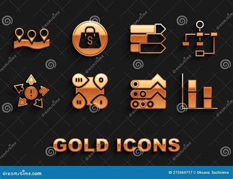 Set Infographic Element Hierarchy Organogram Chart Graph Chart Diagram Many Ways