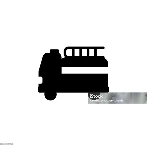 소방차 벡터 아이콘입니다 격리 된 소방차 트럭 플랫 이모티콘 이모티콘 기호 벡터 아이콘에 대한 스톡 벡터 아트 및 기타 이미지