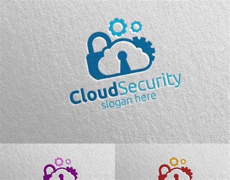 Digital Cloud Security Logo Template Templatemonster