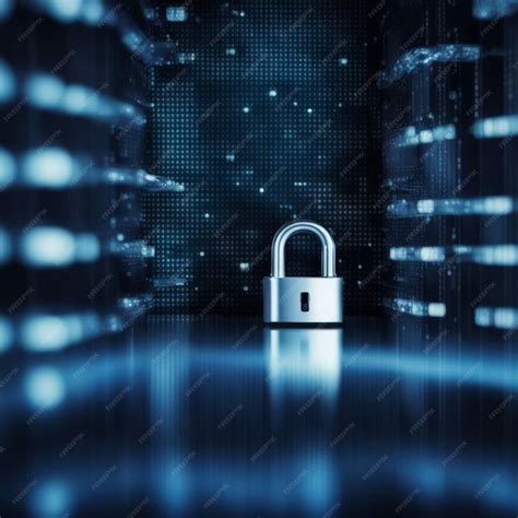 Premium Photo 3d Illustration Of Lock With Binary Code Cyber Security And Protection 3d