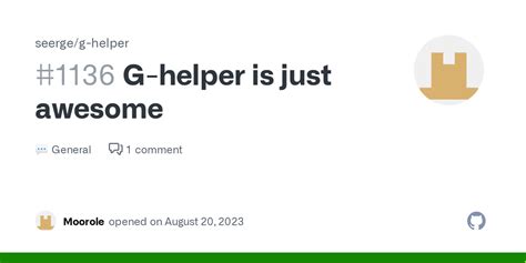 G Helper Is Just Awesome Seerge G Helper Discussion GitHub