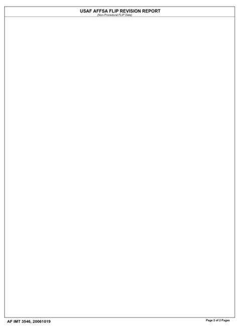 Af Form 3546 Usaf Affsa Flip Revision Report Af Forms