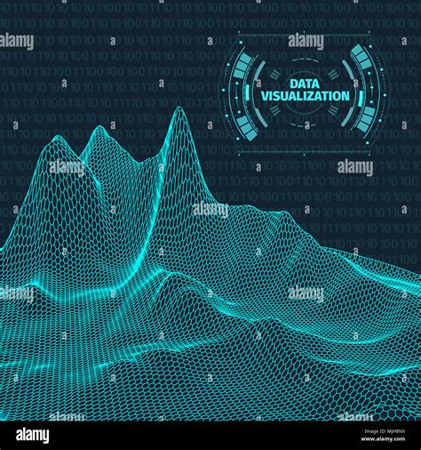 Data Visualization Background Futuristic Design Hud Element Binary Code Coding And