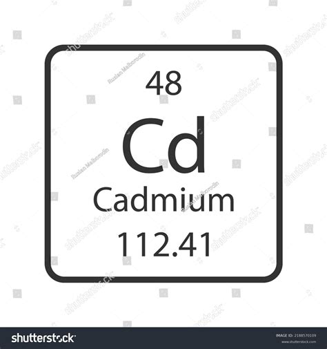 Cadmium Symbol Chemical Element Periodic Table Stock Vector Royalty Free Shutterstock