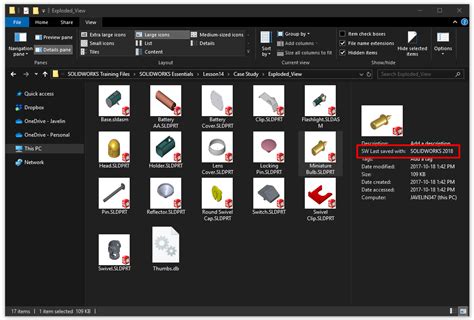 how to display the solidworks file version in windows explorer