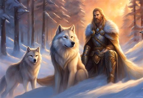 Geri And Freki Odins Wolves Mythical Encyclopedia