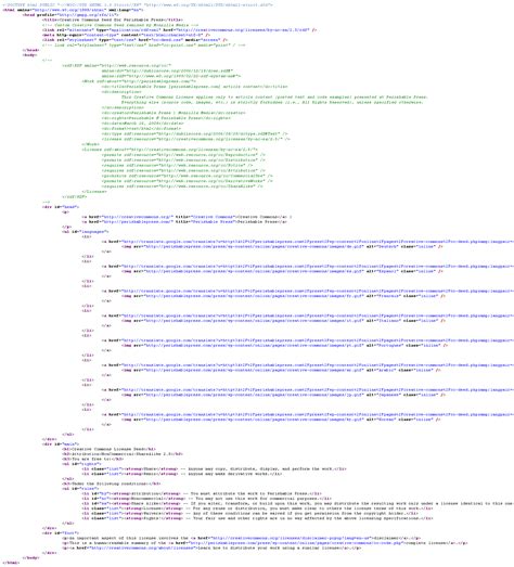 XHMTL CSS Remix Creative Commons License Pages Perishable Press