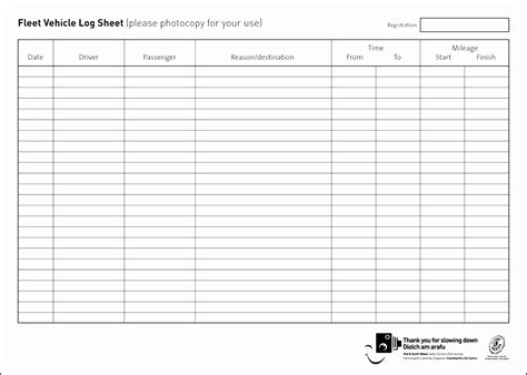 Printable Vehicle Log Book Template Printable Word Searches