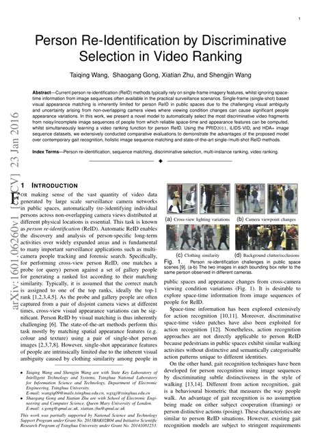Pdf Person Re Identification By Discriminative Selection In Video Ranking