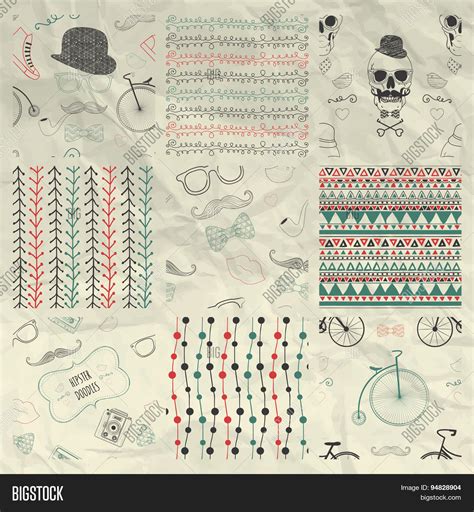 Pen Drawing Seamless Vector Photo Free Trial Bigstock