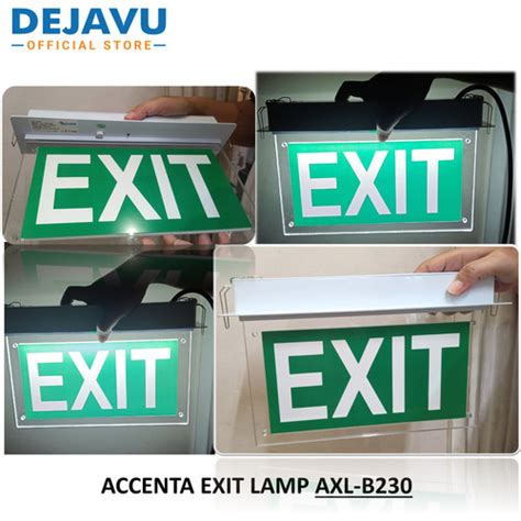 Jual Lampu Exit Led Accenta AXL B230 2 5W Exit Emergency Lamp Exit Sign Kota Surabaya Dejavu
