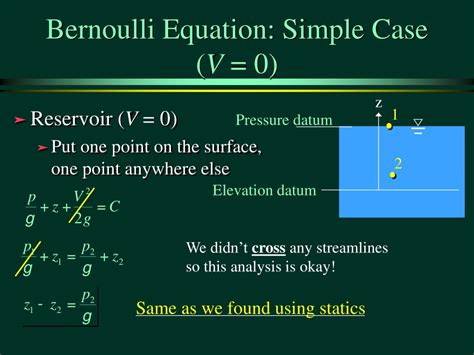 Ppt Understanding The Bernoulli Equation In Steady State Fluid Dynamics Powerpoint