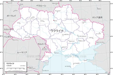 ウクライナ 白地図 ベクター地図素材のダウンロード販売 アフロモール