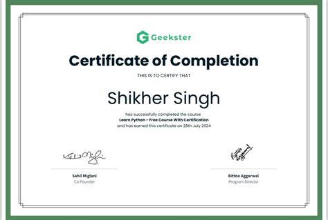 Pythoncoursecomplete Geekstergrad Shikhar Singh