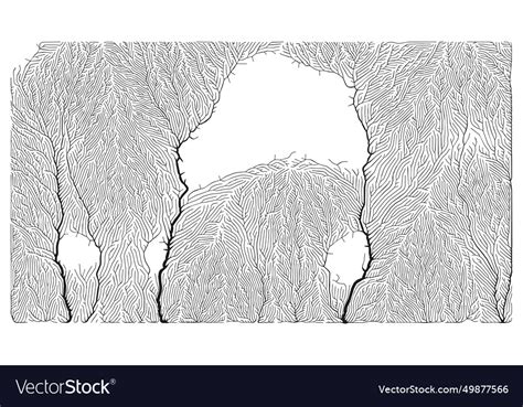 growth pattern generative branching structure vector image