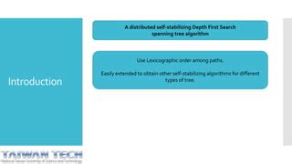 Self Stabilizing Depth First Search PPT