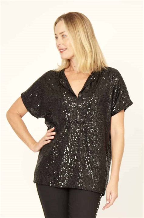 Bling Top In Black Sparkle By Lamore Kindred Spirit Kindred Spirit Boutique And T