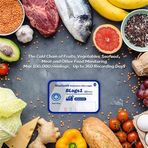 Haccp Temperature Control Chart Multi Function Wireless Single Use Blue Tooth Temperature Data