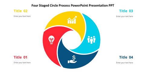 Four Staged Circle Process PowerPoint Presentation PPT PPTUniverse