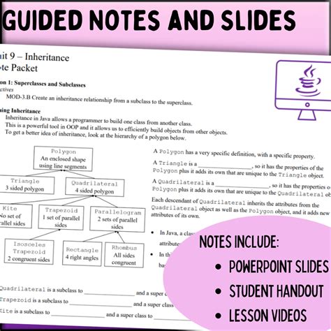 Goldies Ap® Computer Science A Unit 9 Plans Inheritance Goldies Math Emporium
