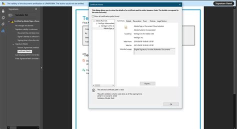 Validation Adobe Sign Documents Untrusted Adobe Support Community