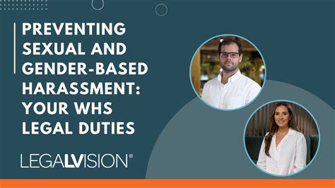 AU Preventing Sexual And Gender Based Harassment Your WHS Legal Duties LegalVision YouTube