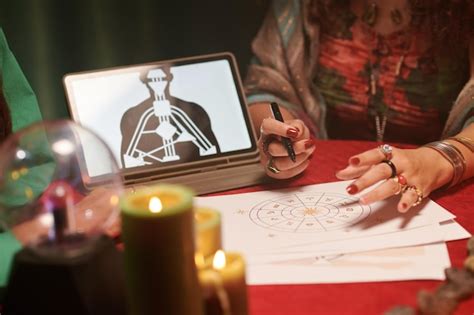 Premium Photo Fortune Teller Reading And Interpreting Astrology Birth