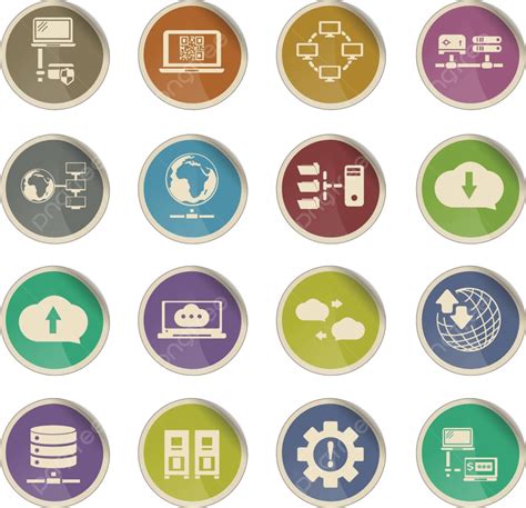 Server Icon Set Hard Ethernet Notebook Vector Hard Ethernet Notebook Png And Vector With