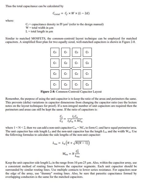 Design A Common Centroid Layout For A Mom Capacitor Array The Course Hero