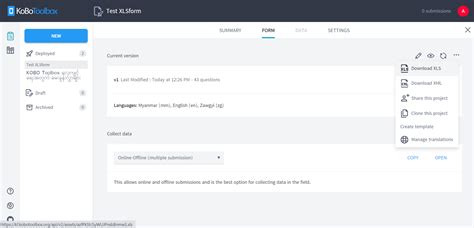 How Do I Download My Survey Xlsform Questionnaire From My Kobotoolbox
