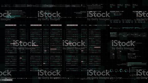 Futuristic Source Code Digital Data Telemetry Display Stock Illustration Download Image Now