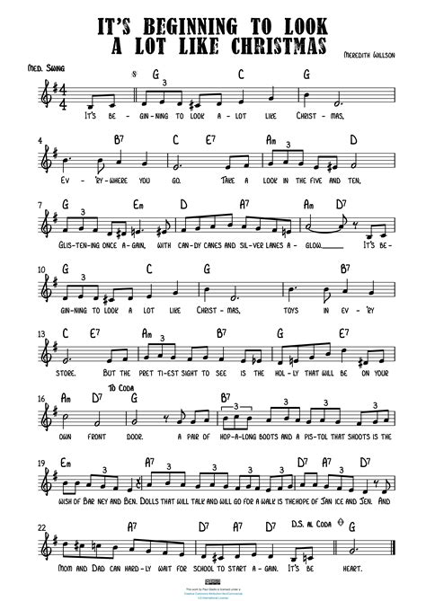 Its Beginning To Look A Lot Like Christmas Sheet Music