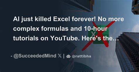 Ai Just Killed Excel Forever No More Complex Formulas And 10 Hour
