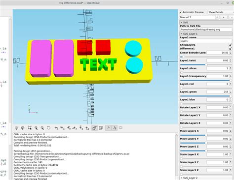 3D Part Design With Inkscape And OpenSCAD 73 Automating Difference