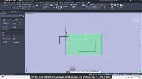 Autocad Tip And Tricks How To Calculate Total Length Of Linespolylines