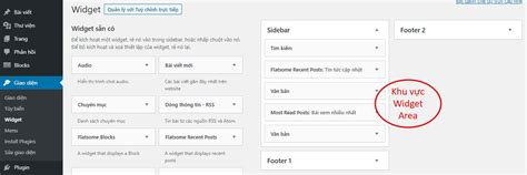 cách tạo thêm widget area bổ sung bằng plugin cho theme wordpress