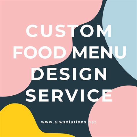 Custom Food Menu Restaurant Menu Design Take Away Menu Designcustom Coffee Menu Design