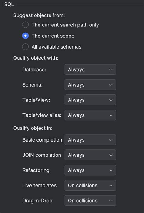 Datagrip Intellisense For Database Schema Ides Support Intellij Platform Jetbrains