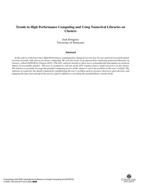Trends In High Performance Computing And Using Numerical Libraries On