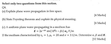 Solved Select Only Two Questions From This Section Q4 A Chegg Com