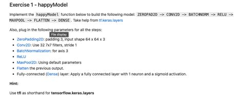 week1 exercise 1 happymodel convolutional neural networks