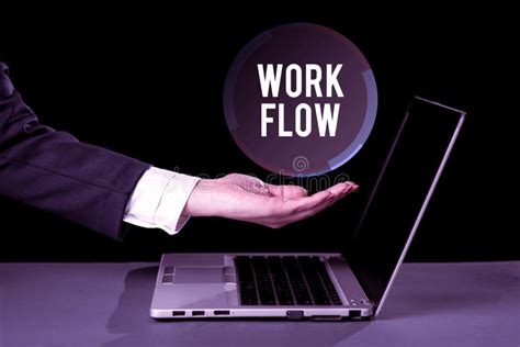 Sign Displaying Work Flow Business Approach Continuity Of A Certain