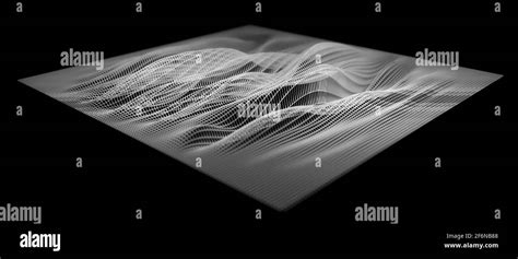 Wireframe Plane Structure Dark Grey Modern Abstract Virtual Grid Background Or Matrix Science
