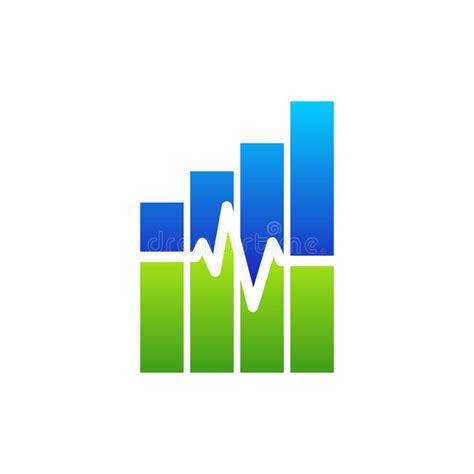 Pulse Diagram Chart Investment Business Icon Design Template Stock
