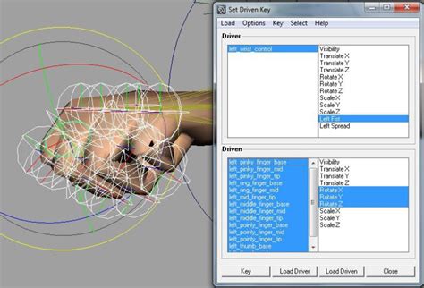 Adding Set Driven Keys To Animate A Hand In Maya Kakes3d Learning Maya