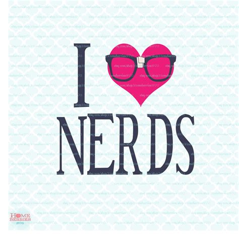 San Valentín SVG I Heart Nerds SVG corte archivo archivos de Clipart Svg Eps Dxf SVG para